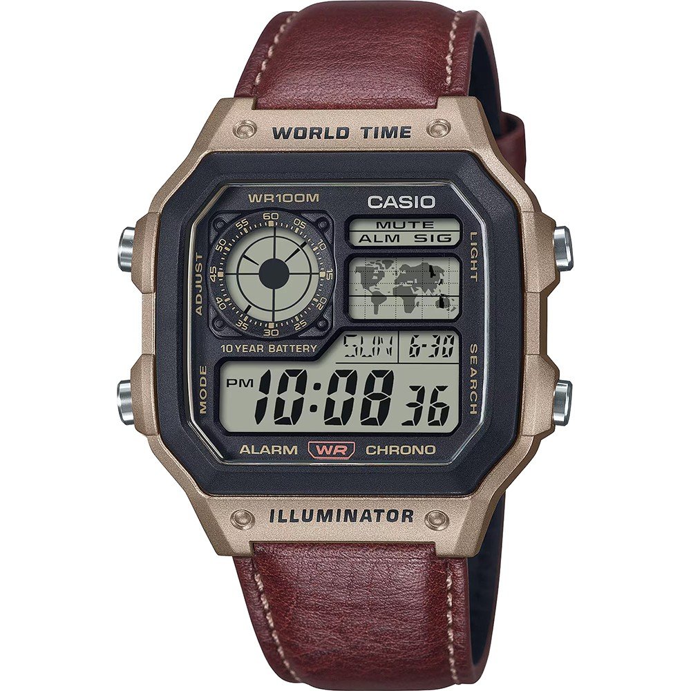 Casio Timeless AE-1200WHL-5AVEF World Time - Utility Color Watch • EAN ...
