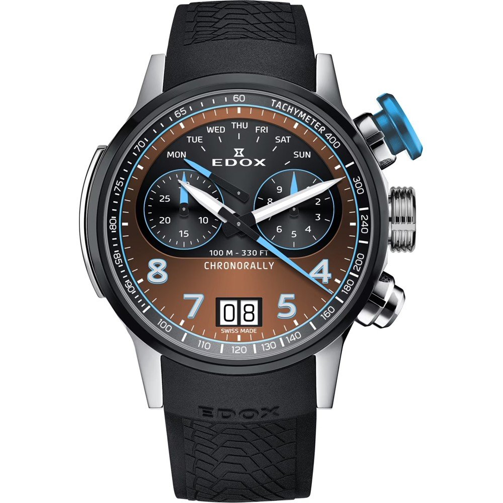 Edox Chronorally 38003-TINBU-BRNBU Watch • EAN: 7640428083952 • Watch.co.uk
