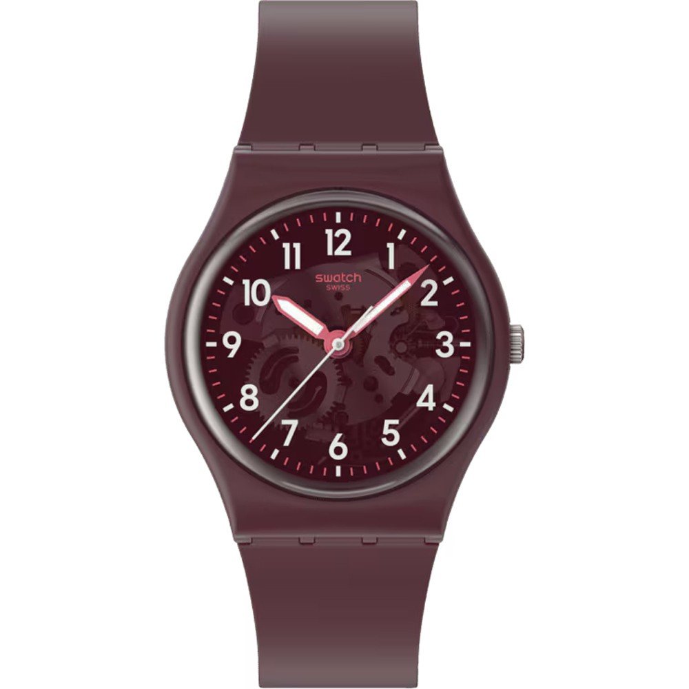 Swatch Originals Medium (34mm) SO28R115 Thru The Crown Glass Watch ...