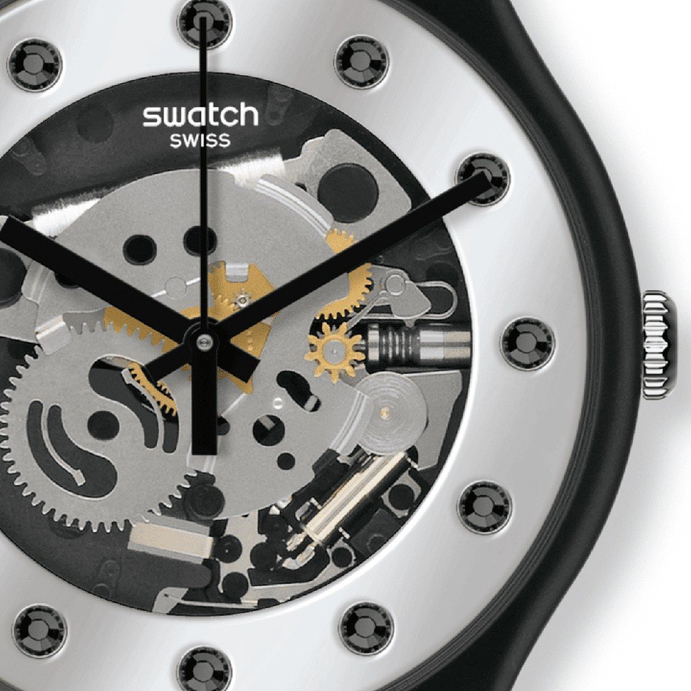 Swatch Originals Large (41mm) SO29B109 Silver Glam Again Watch • EAN ...